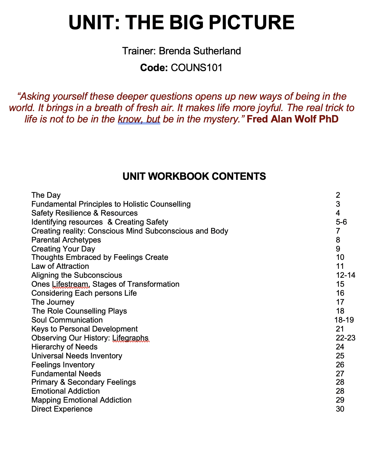 The Big Picture Workbook - The Awakening Group